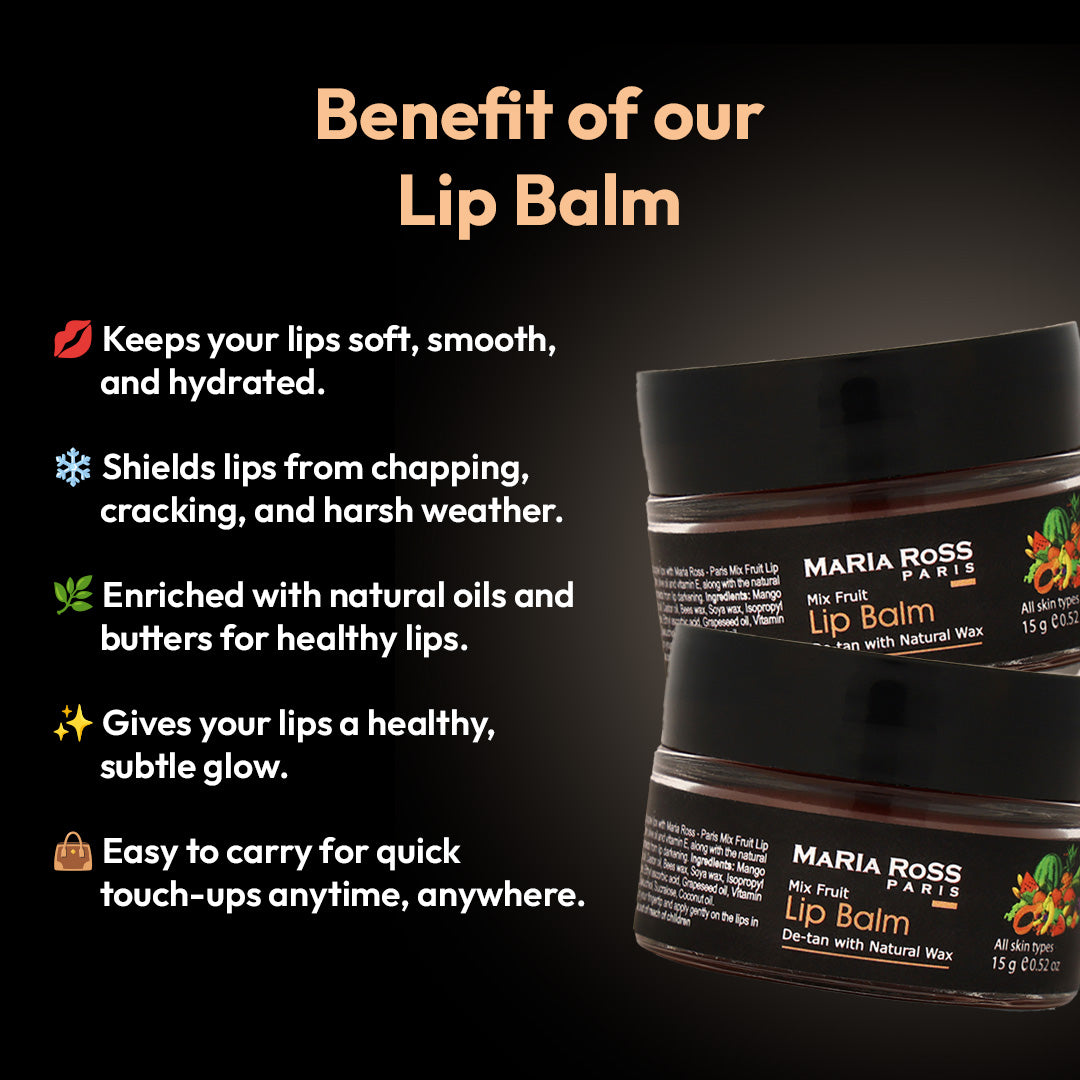 Natural Mix fruit Lip Balm for De-tan - 15 GM || Moisturizes Lips | Fa ...
